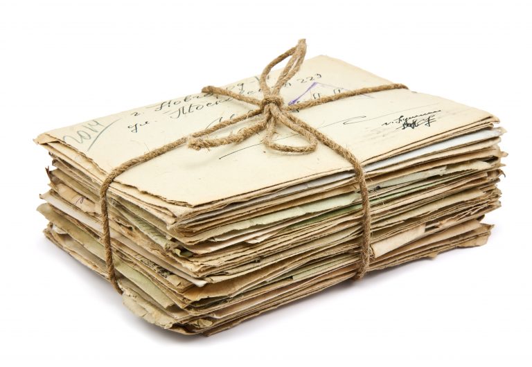 Stack of old letters - Montgomery Municipal Cable Television MMC-TV